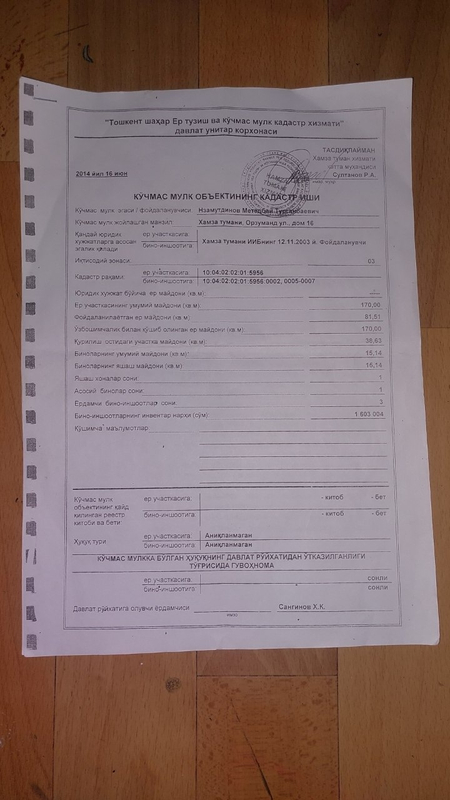Uy sotiladi shyumilvski garadokda 3 xonalik uchastkacha sotiladi