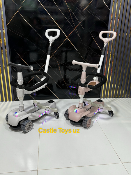 Самокат-трансформер Детские Самокат 3 в 1  Castle Toys uz