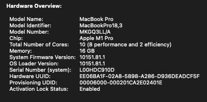 Mackbook 14 M1 pro (10-core, 16- gpu)  16 / 1tb
