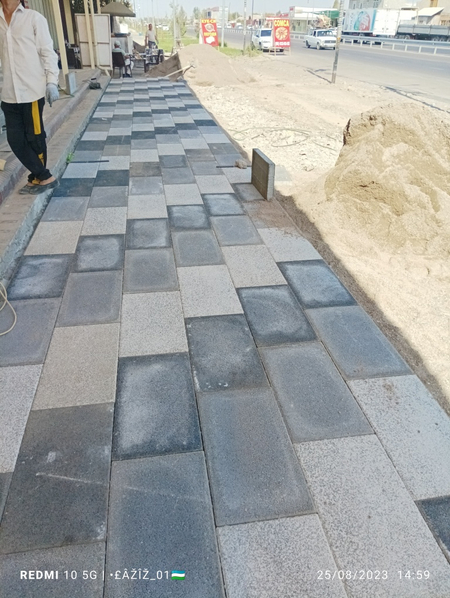 Burchatka kafel beton stayashka ishlari