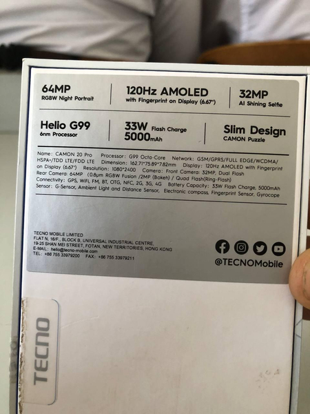 Tecno comon 20 pro