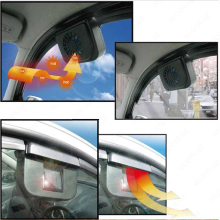 Auto Cool Fan авто вентилятор на солнечной батарее