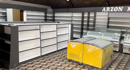 Magazinlar uchun Prilavka, stelaj, vitrinalarni zakazga tayyorlaiymiz!