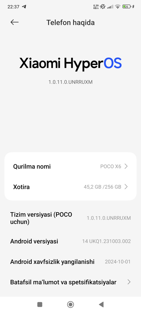 Poco x6 5g tnq karobka dakument 2600som soravopman aybi yo tnq tel
