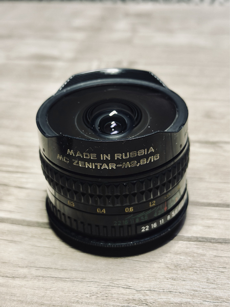 Объектив Fisheye Zenitar 16mm f2.8 для Canon