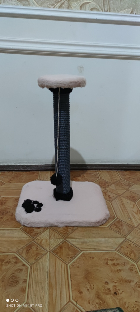 Нежный розовый Когтеточка для кошек. С лежанкой. Новая в упаковке