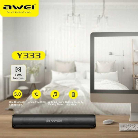 БЕСПЛАТНАЯ ДОСТАВКА. Беспроводная колонка Awei Y333