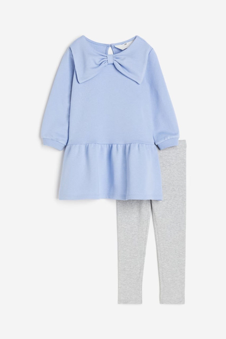 Детский комплект двойка H&M Англия на девочку 7-8 лет туника двухнитка