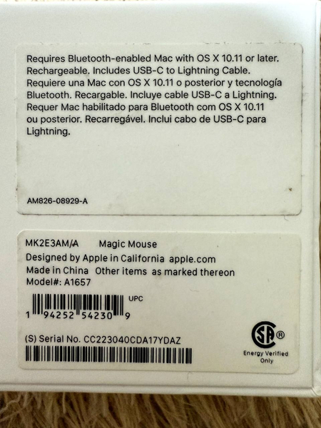 Apple Magic Mouse 3 YENGIDEK ishlatilmagan A1657 arzon narxda