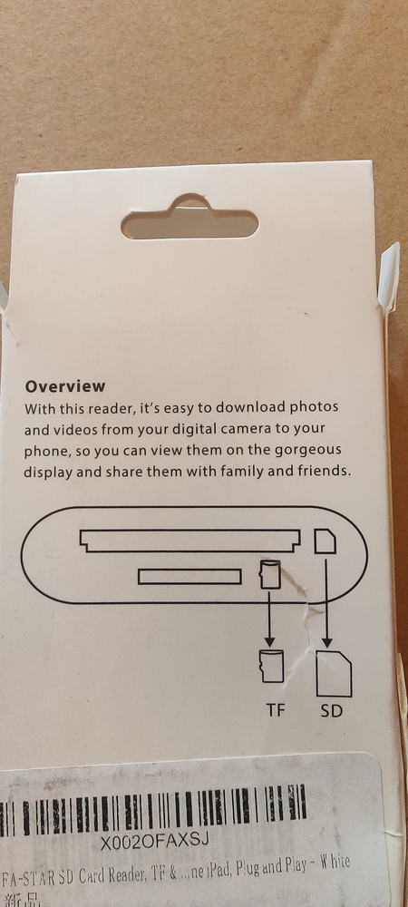Lighting to SD/TF card