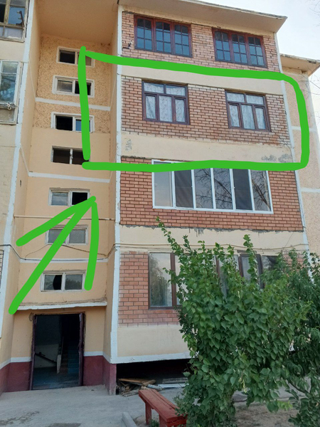 ПрОДАЕТСЯ 2х,ком. 3этаж в Чирчике 4 микрорайон