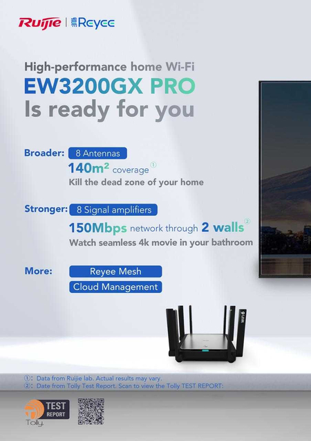 Reyee RG-EW3200GX PRO  лучший WiFi для дома и игр
