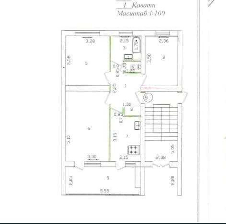 Продается квартира 3/1/4 70м2 в Яккасарае Нукус 100 дом