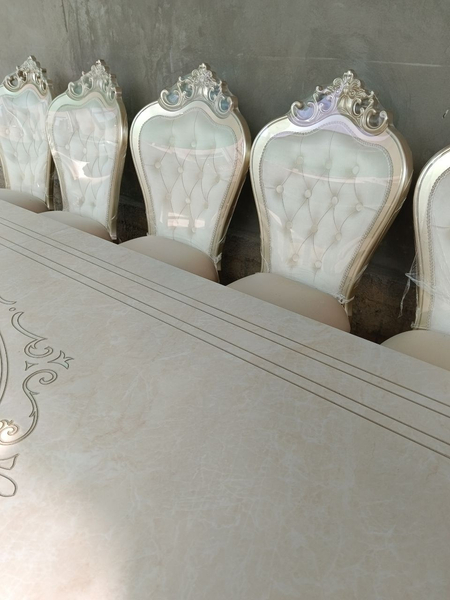 Стол стулья 12 персон ivory цвет