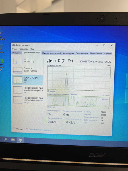Продам ноутбук Acer 15.5 Core i5-8250U 1000GB SSD, 8 GB OZU
