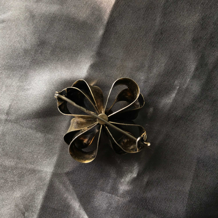 Серебряная старинная брошь СССР