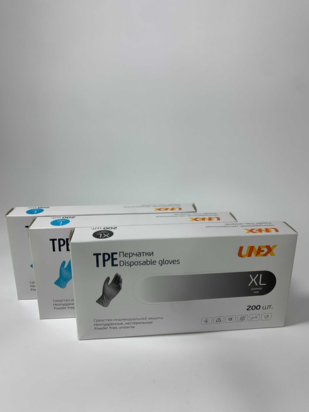 Перчатки Полиэтиленовые (неопудренные, нестерильные) ТРЕ UNEX