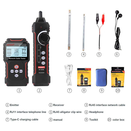 Сетевой кабельный PoE тестер NF-8209/Poe Tester NF-8209