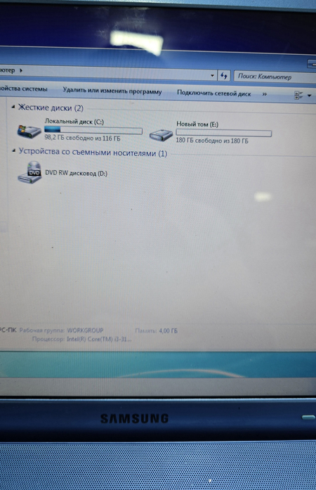 Notebook Samsung Core i3
