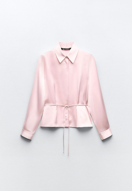 Рубашка Zara S розовая