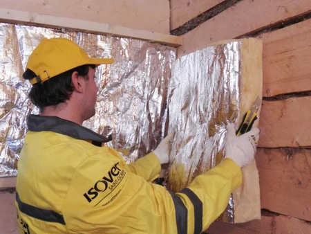 Утеплитель с фольгой ISOVER Sauna (50х1200х12500мм)
