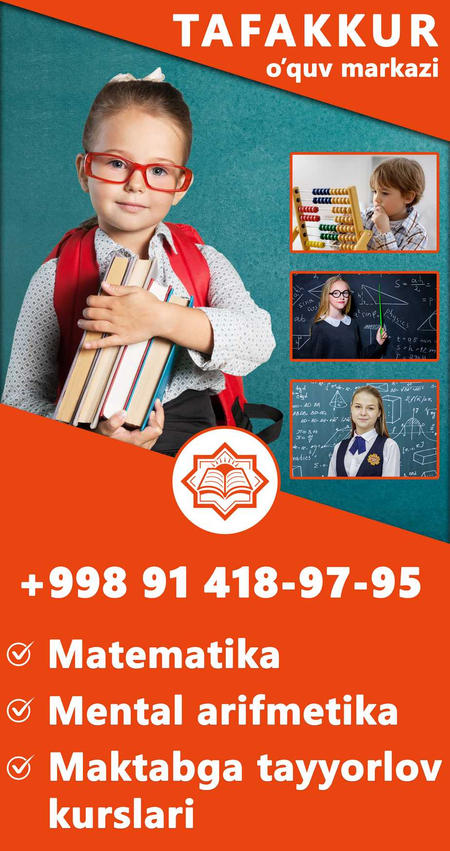 Mental arifmetika, matematika va maktabga tayyorlov kurslari