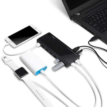 UH720 7-портовый концентратор USB 3.0 с двумя заряжающими портами