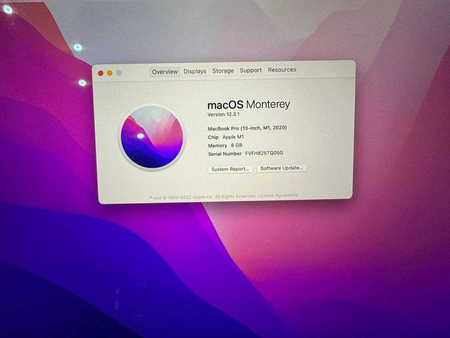 MacBook Pro13 8/256gb 2022