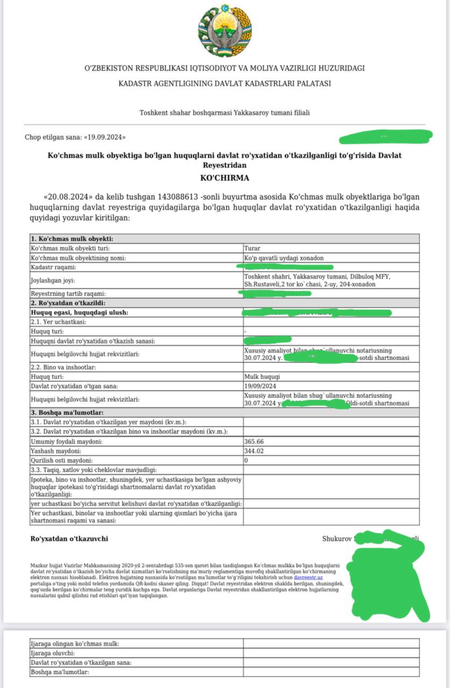 Продаю Квартира Sebzor  Ж.К Koh Ota 2/1/9 Состояние Каропка 43м2