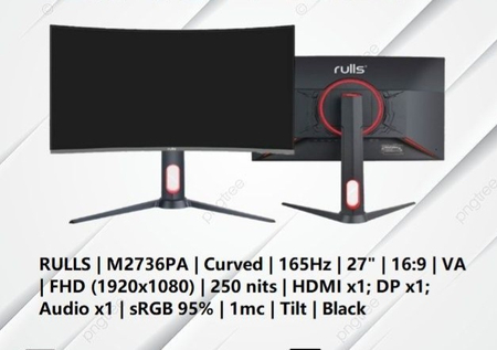 Rulls Monitor Curved M2736PA Display 27'0 FullHD 165Hz