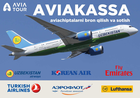 Aviakassa Barcha yo’nalishlarga chegirmalar bilan uching