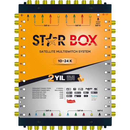 Starbox 10/24 Каскадный многокоммутаторный спутниковый коммутатор