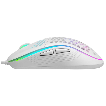 Белая игровая мышь Rampage SMX-R85 GENTLE White Red RGB Gaming Mouse
