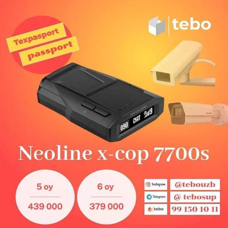 Antiradar Neoline X-COP 7700s 389.000 dan 6 ga bo'lib to'lash