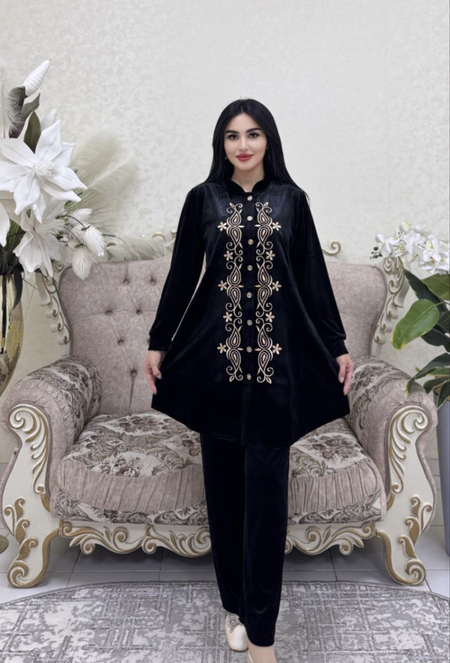 Dvoyka xalat ishton ranglari sochniy bomba sifat material bambuk