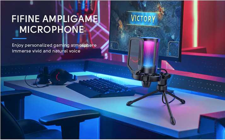 FIFINE ampligame - микрофон студийный с поп фильтром - НОВОЕ