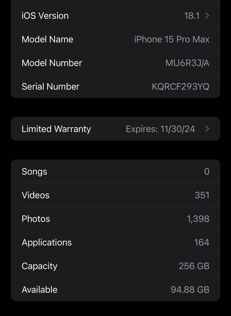 Iphone 15 pro 256GB