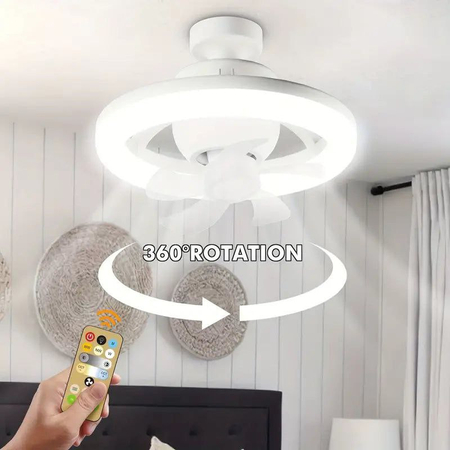 Светодиодный вентилятор с вращением на 360°.