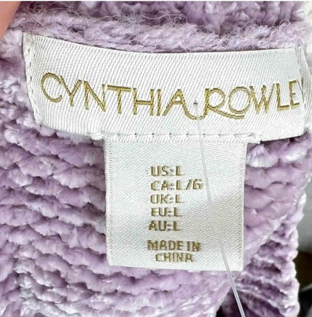Женский теплый плюшевый свитер из синели Cynthia Rowley США размер L