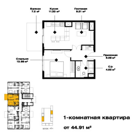 Срочно Голден хаус Евро двушка новомосковская Бизнес класс  (207)