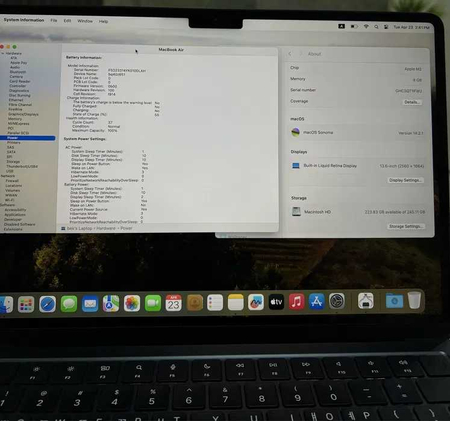 Macbook Air M2 8/256GB 100% емкость 37 цикл