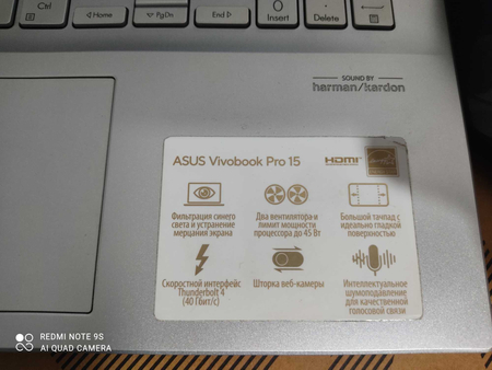 Asus vivobook pro 15 (i7 11gen 16gb 512Gb gtx1650)