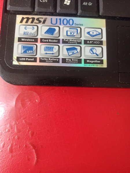 MSI u100 netbook 10.1