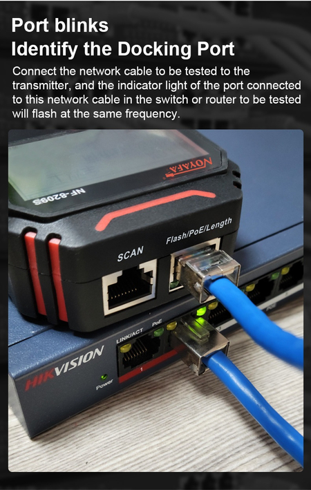 Многофункциональный тестер Noyafa NF-8209S, tester ethernet lan rg45