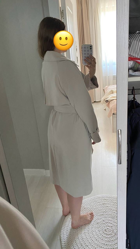 Плащ H&M серый (тауп)