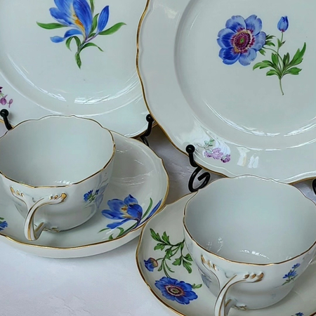 Старинные чайные трио Meissen