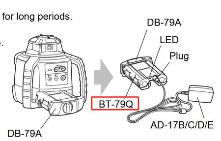TOPCON лазер аппарат учун аккумулятор BT-79Q, янги, нархи 400 доллар