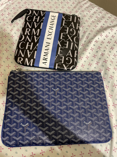 клатч Goyard в синем цвете