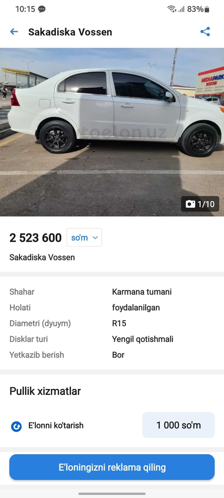 R15 nexia 2 nexia 3 cobalt sparkka tuwadi