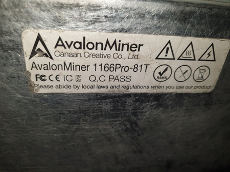 Асик сотилади avalonminer 1166 pro 81 t